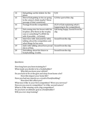 Two column documentary script | DOCX