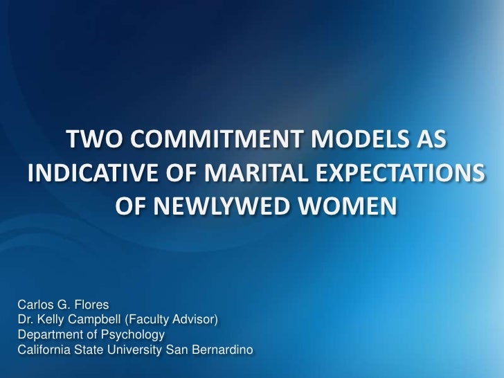Two Commitment Levels As Indicative Of Marital Expectations | PPTX