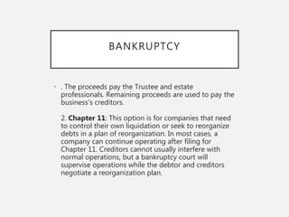 Two Common Types of Bankruptcy for Businesses | PPTX