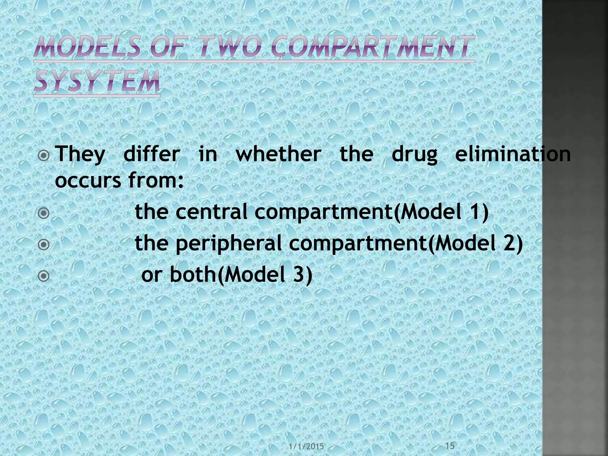 Two compartment model | PPTX