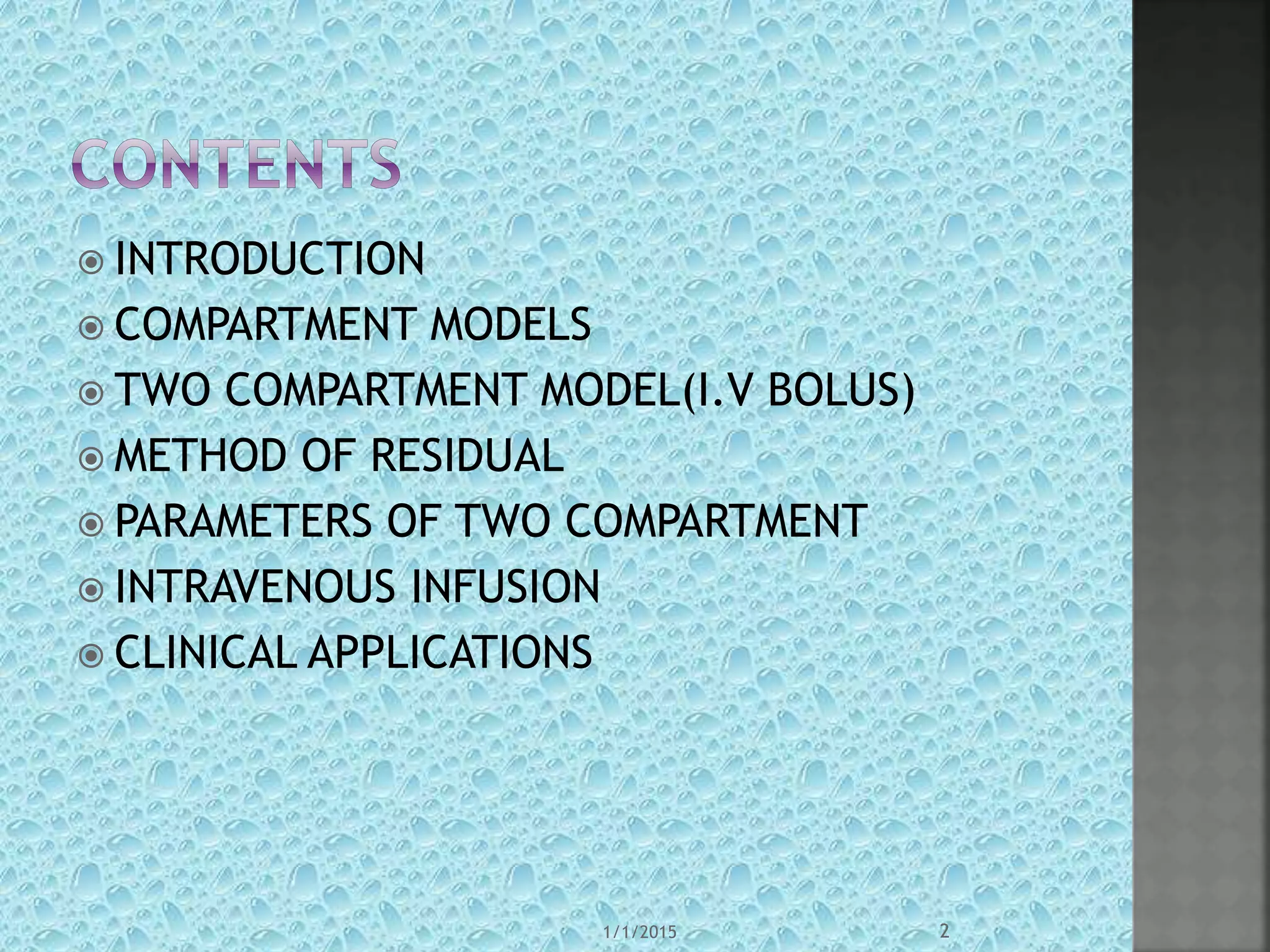 Two compartment model | PPTX