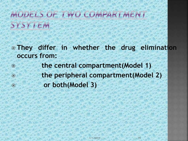 Two compartment model | PPTX