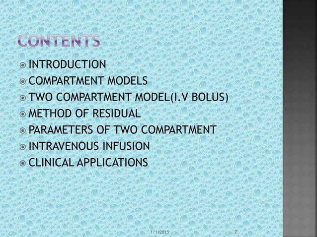Two compartment model | PPTX