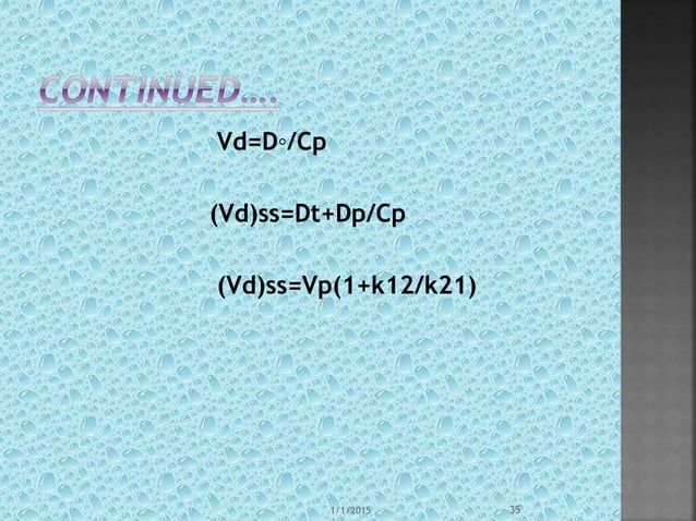 Two compartment model | PPTX
