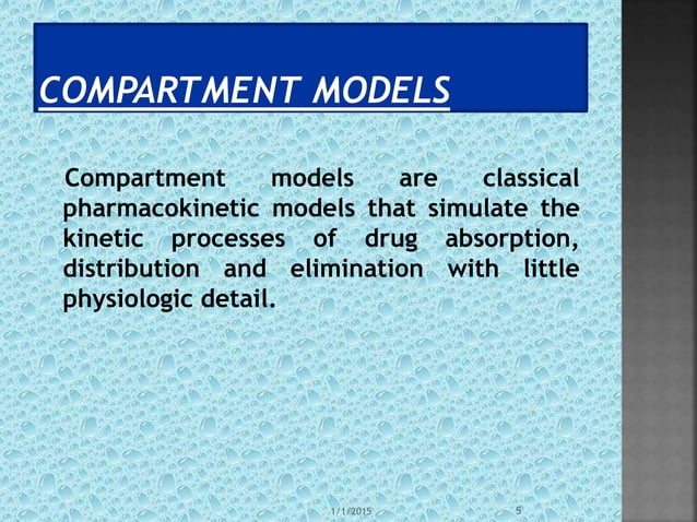 Two compartment model | PPTX