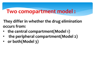 Two compartment model iv bolus muju | PPTX