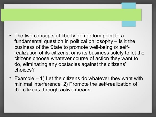 Two concepts liberty