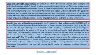 Two critical component for any EFL class | PPTX