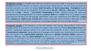 Two critical component for any EFL class | PPTX