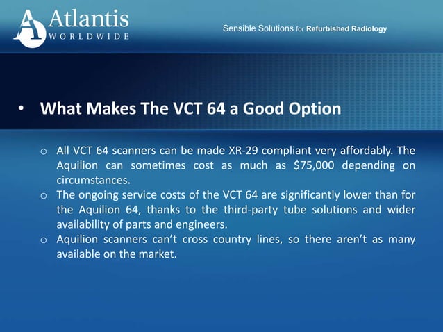 Two CTs Compared: Canon Aquilion 64 & GE Lightspeed VCT 64 | PPTX