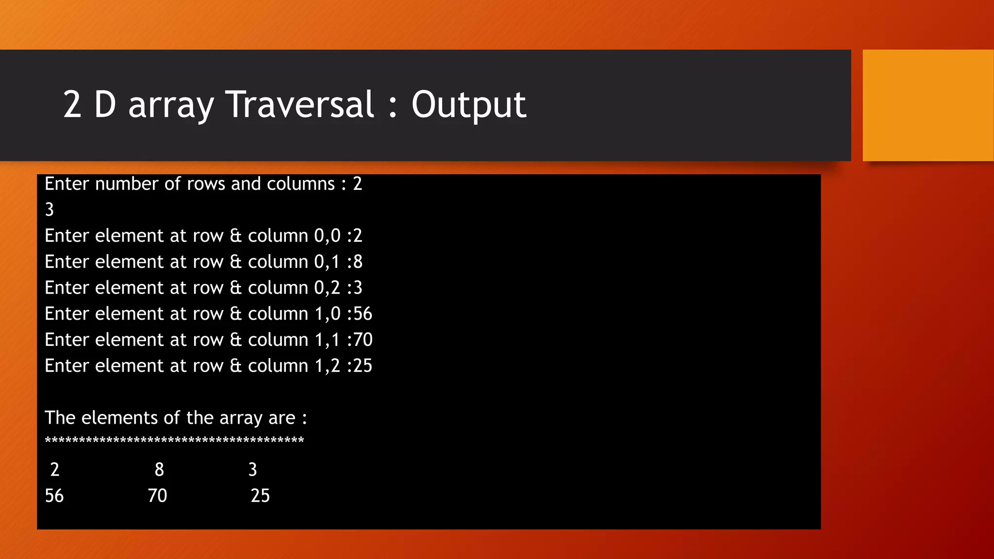 Two dimensional arrays | PPTX