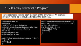 Two dimensional arrays | PPTX
