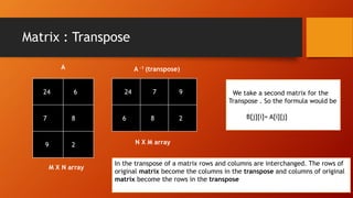 Two dimensional arrays | PPTX