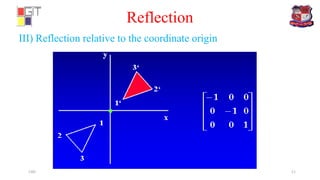 Two dimensional geometric transformation | PPTX