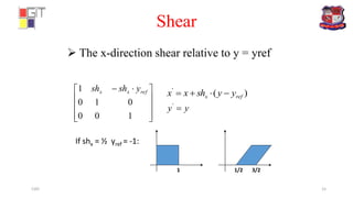 Two dimensional geometric transformation | PPTX