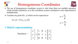 Two dimensional geometric transformation | PPTX