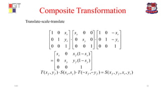 Two dimensional geometric transformation | PPTX