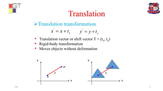 Two dimensional geometric transformation | PPTX