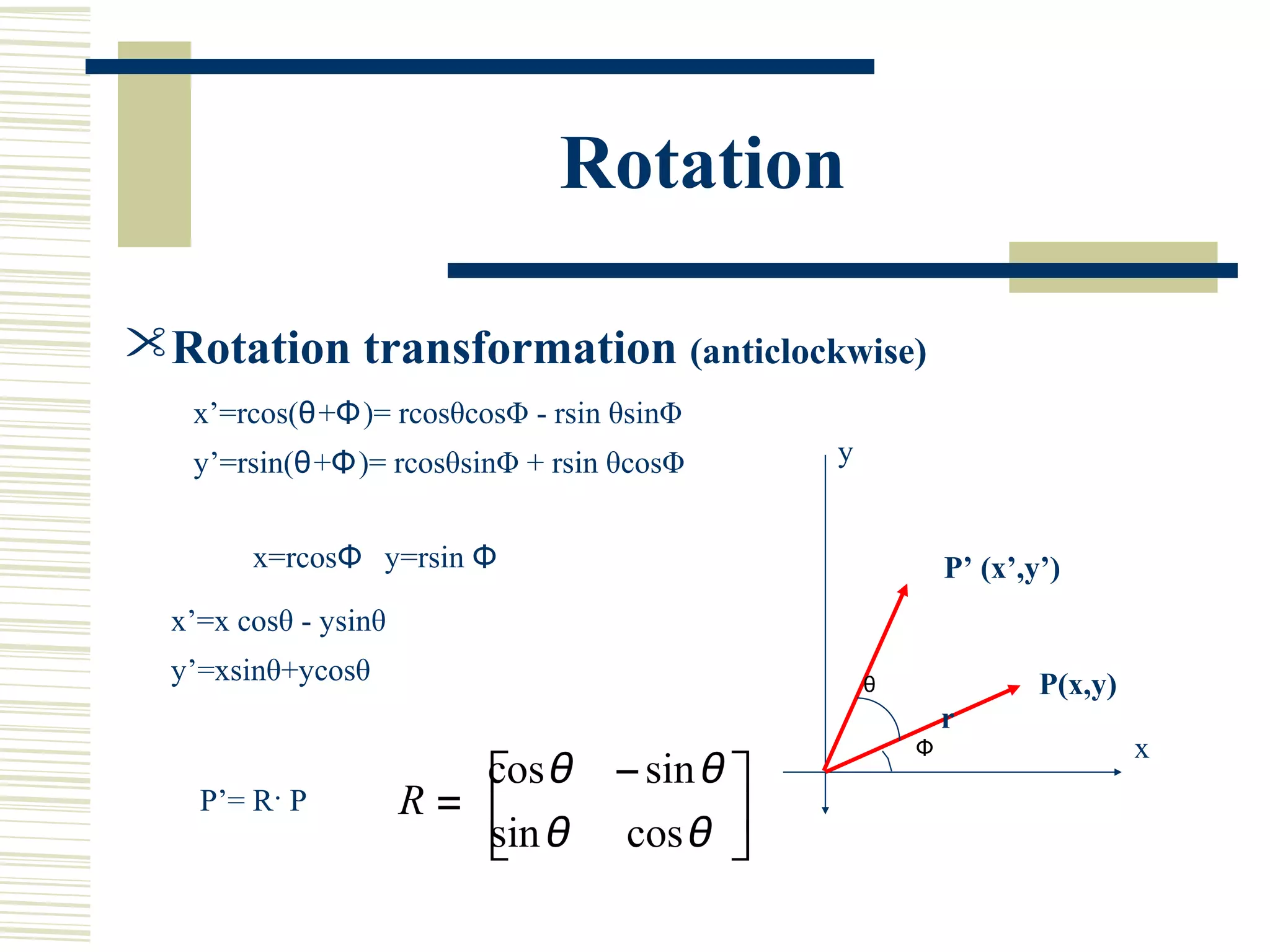 Two dimensional geometric transformations | PPT