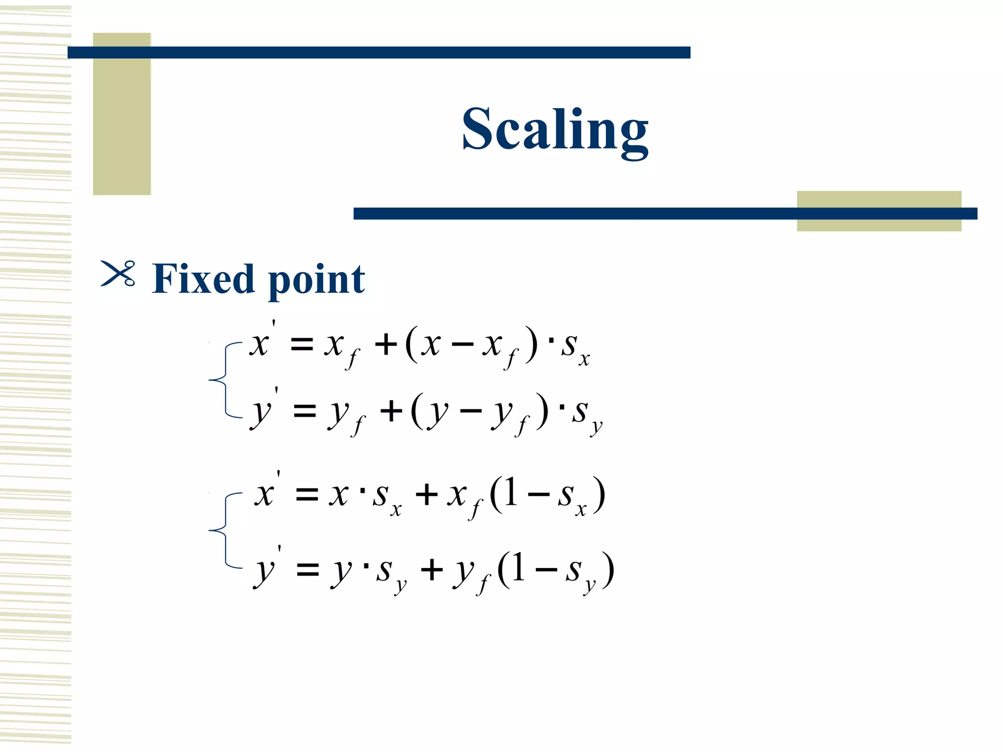 Two dimensional geometric transformations | PPT