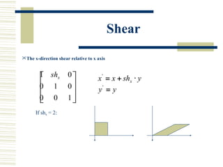 Two dimensional geometric transformations | PPT