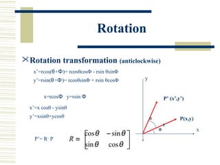 Two dimensional geometric transformations | PPT