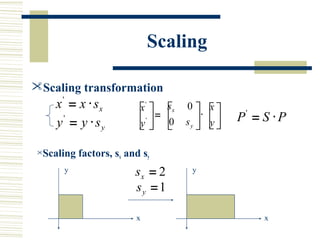 Two dimensional geometric transformations | PPT