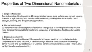 TWO DIMENSIONAL NANOMATERIALS.These materials are characterized by ...