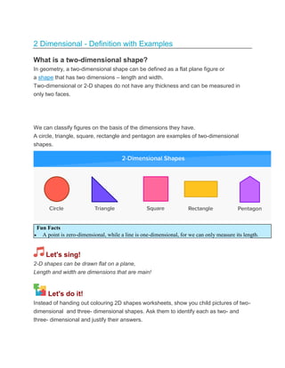 Two dimensional shapes | PDF