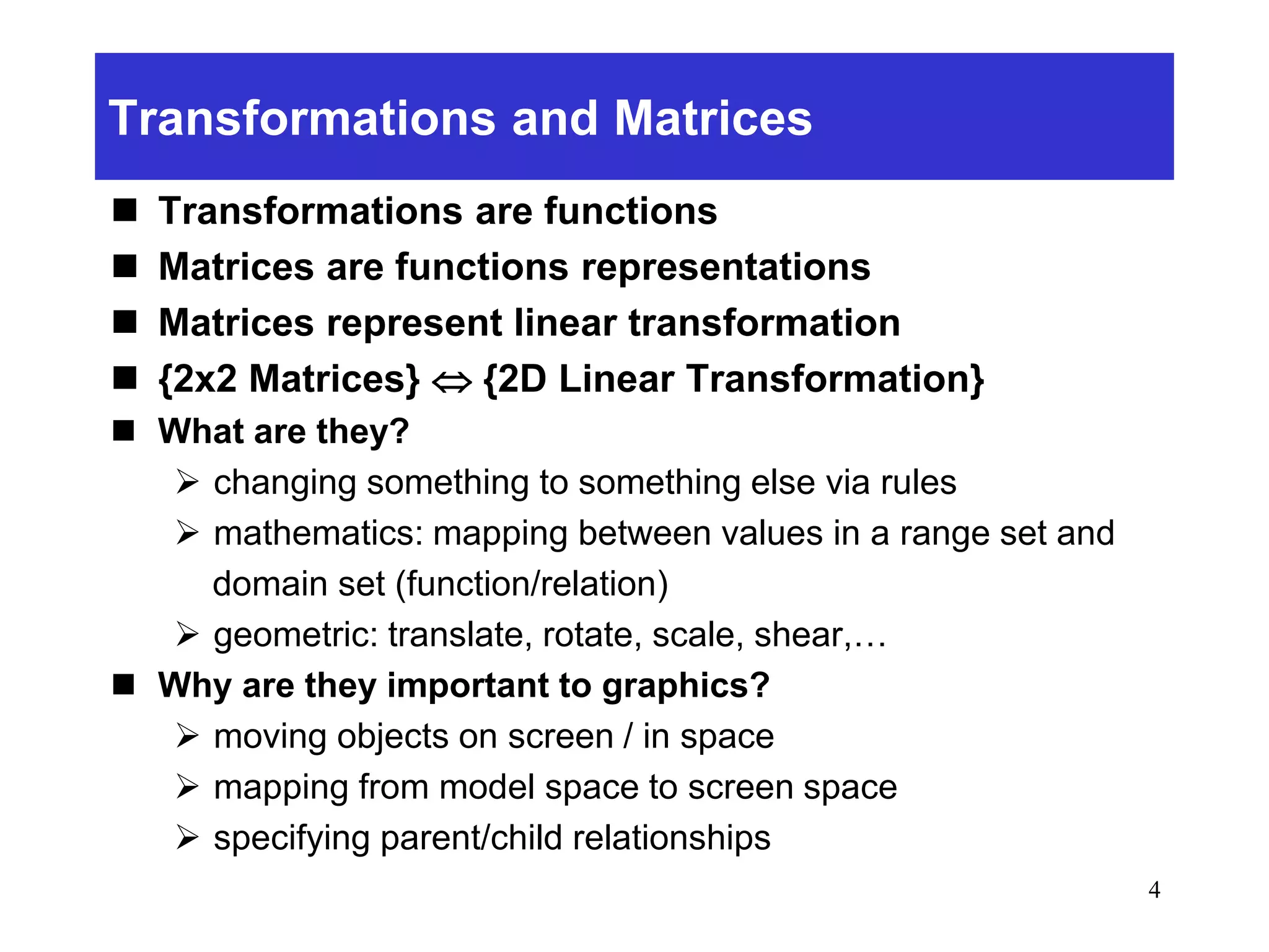 Two dimensionaltransformations | PPTX
