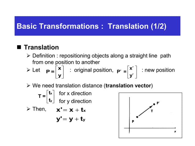 Two dimensionaltransformations | PPTX