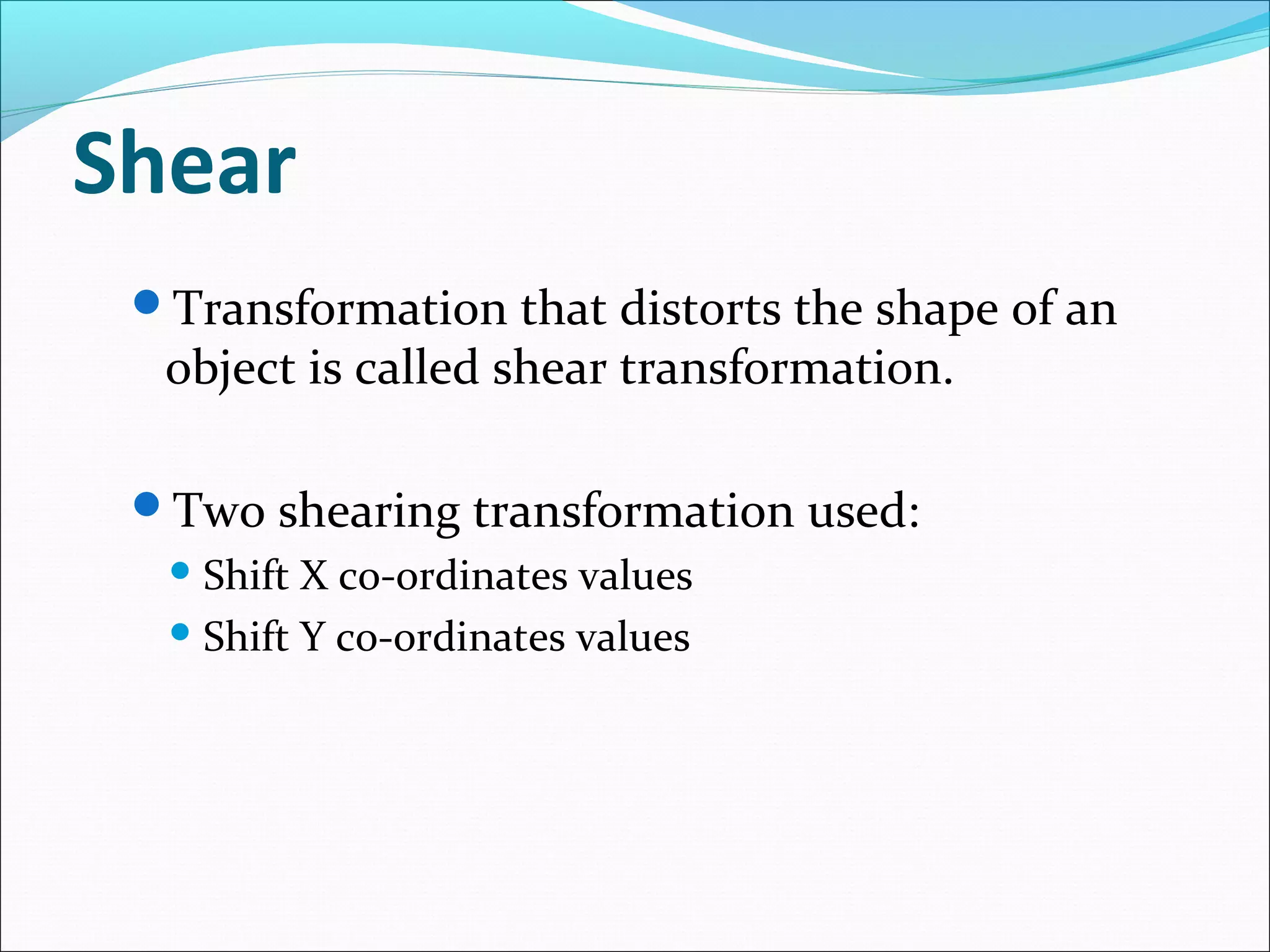 Two dimentional transform | PPT