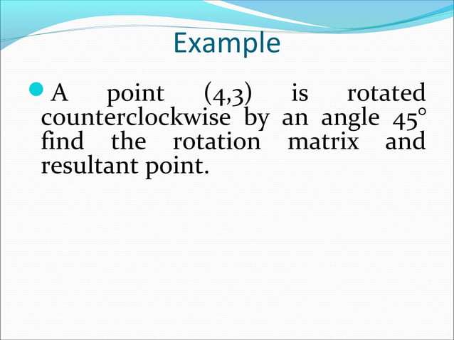 Two dimentional transform | PPT