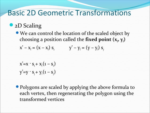 Two dimentional transform | PPT