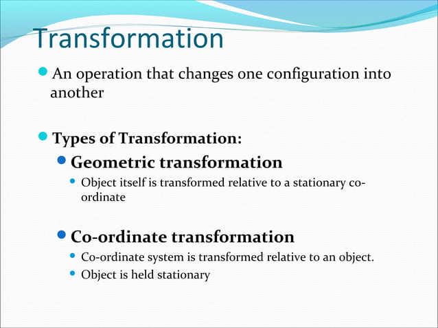 Two dimentional transform | PPT
