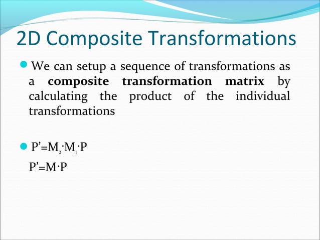 Two dimentional transform | PPT
