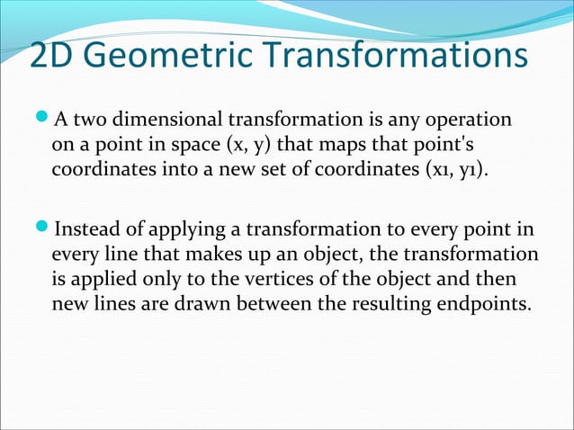 Two dimentional transform | PPT