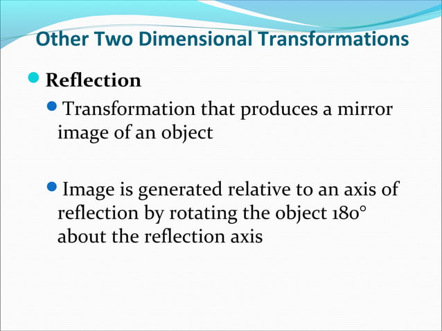Two dimentional transform | PPT