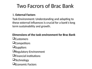 Two Facrors of Brac Bank_ External & Internal | PPTX