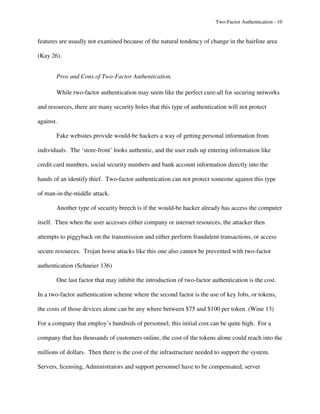 Two factor authentication | PDF