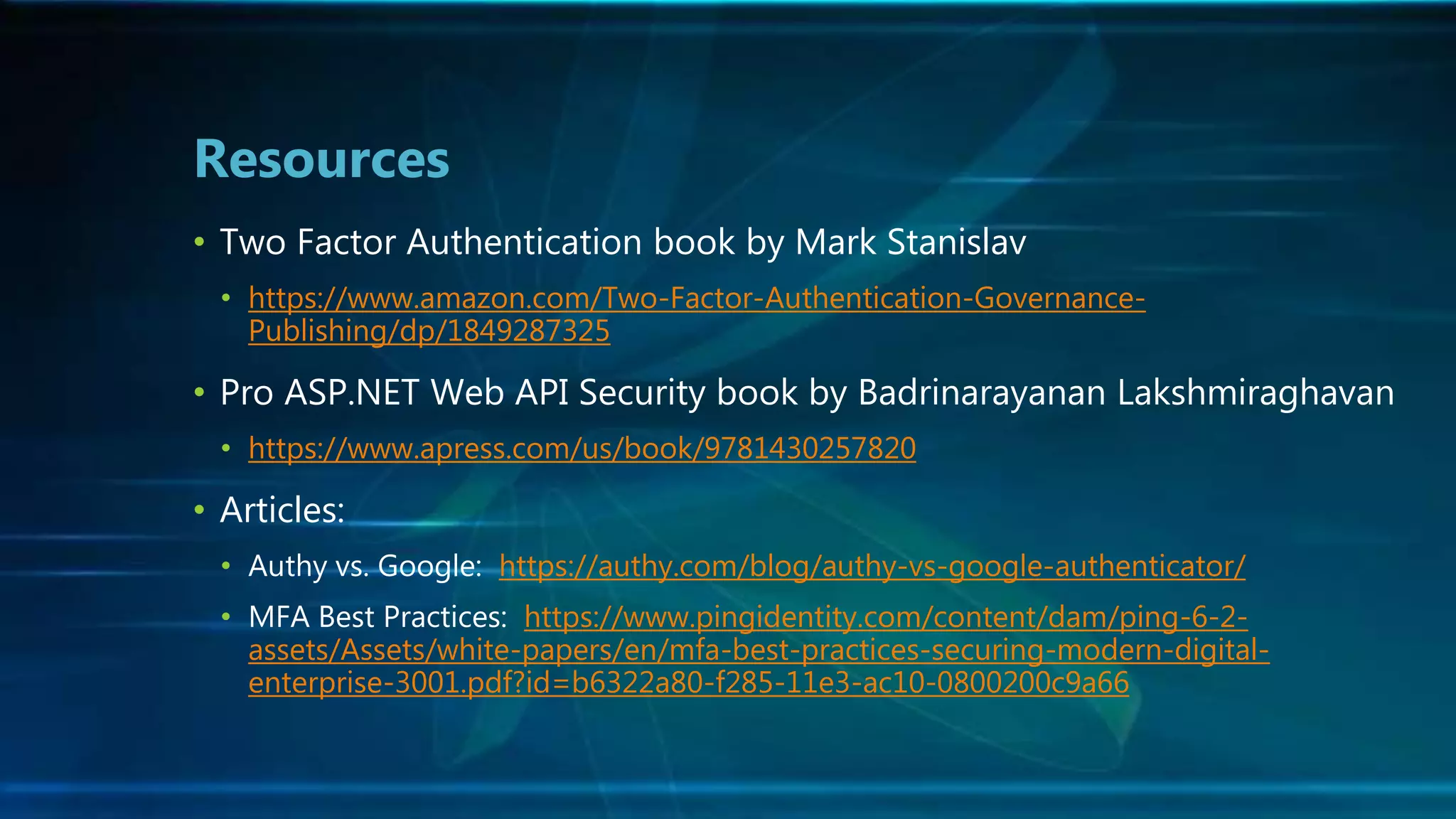 Two factor authentication 2018 | PPTX