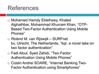 Two factor authentication presentation mcit | PPTX | Internet | Computing