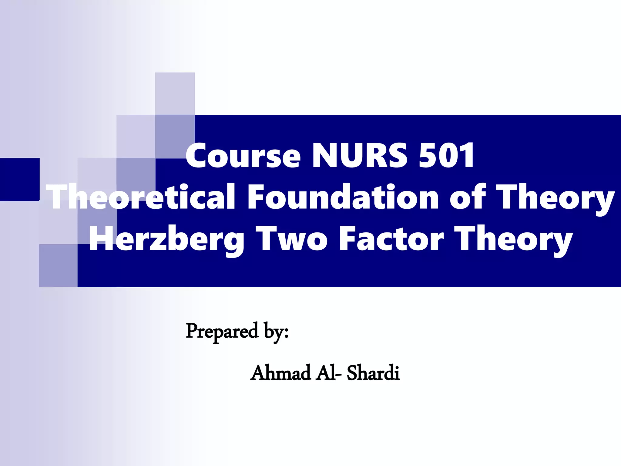 Two factors theory | PPT