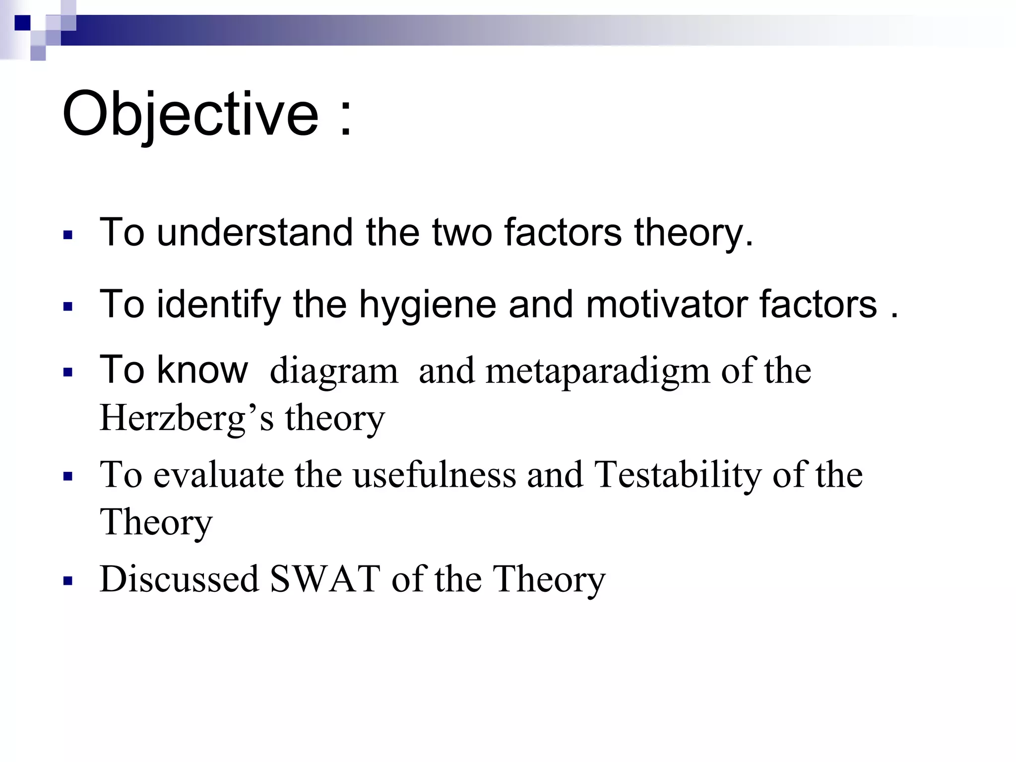 Two factors theory | PPT