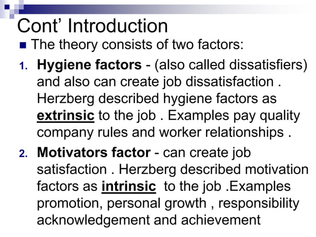 Two factors theory | PPT