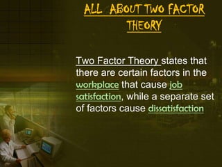 Two Factor Theory | PPTX