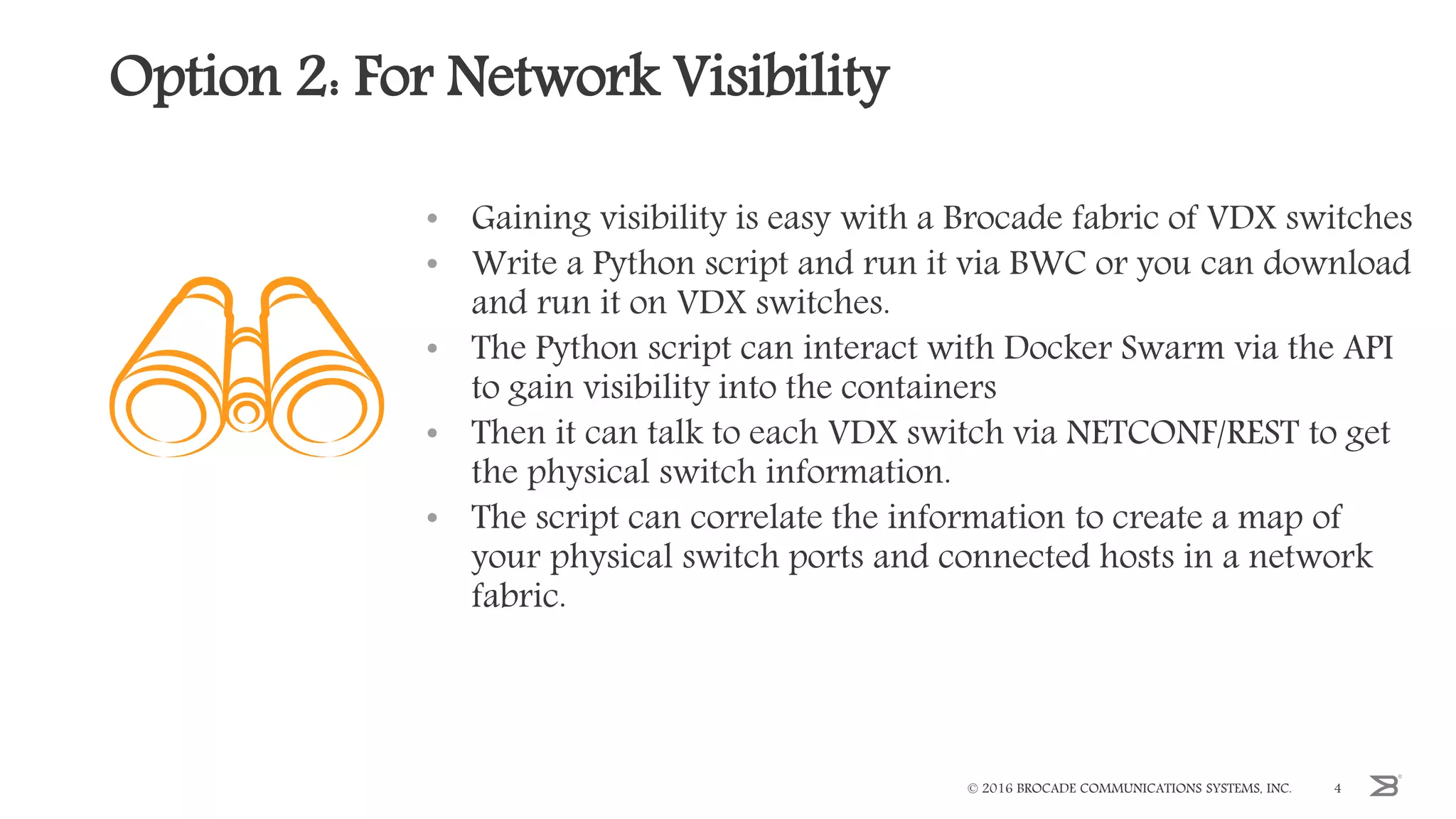 Two Fast Paths to Docker Networking with Brocade VDX | PPTX ...