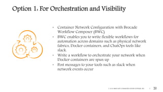 Two Fast Paths to Docker Networking with Brocade VDX | PPTX | Technology & Computing
