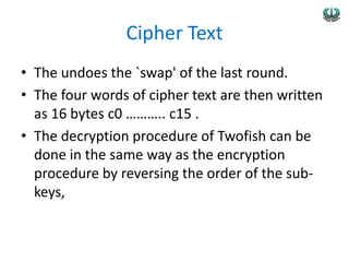 Two fish cipher | PPTX