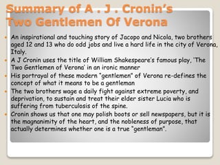 Two gentlemen of verona | PPTX